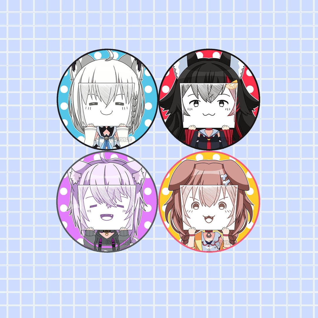 Holographic Holojp Buttons 2.25" (hololive GAMERS Sign Face) - Etsy