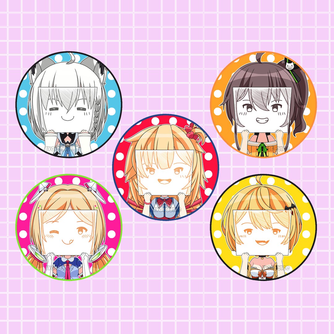 Holographic Holojp Buttons 2.25" (hololive Gen 1 Sign Face) - Etsy