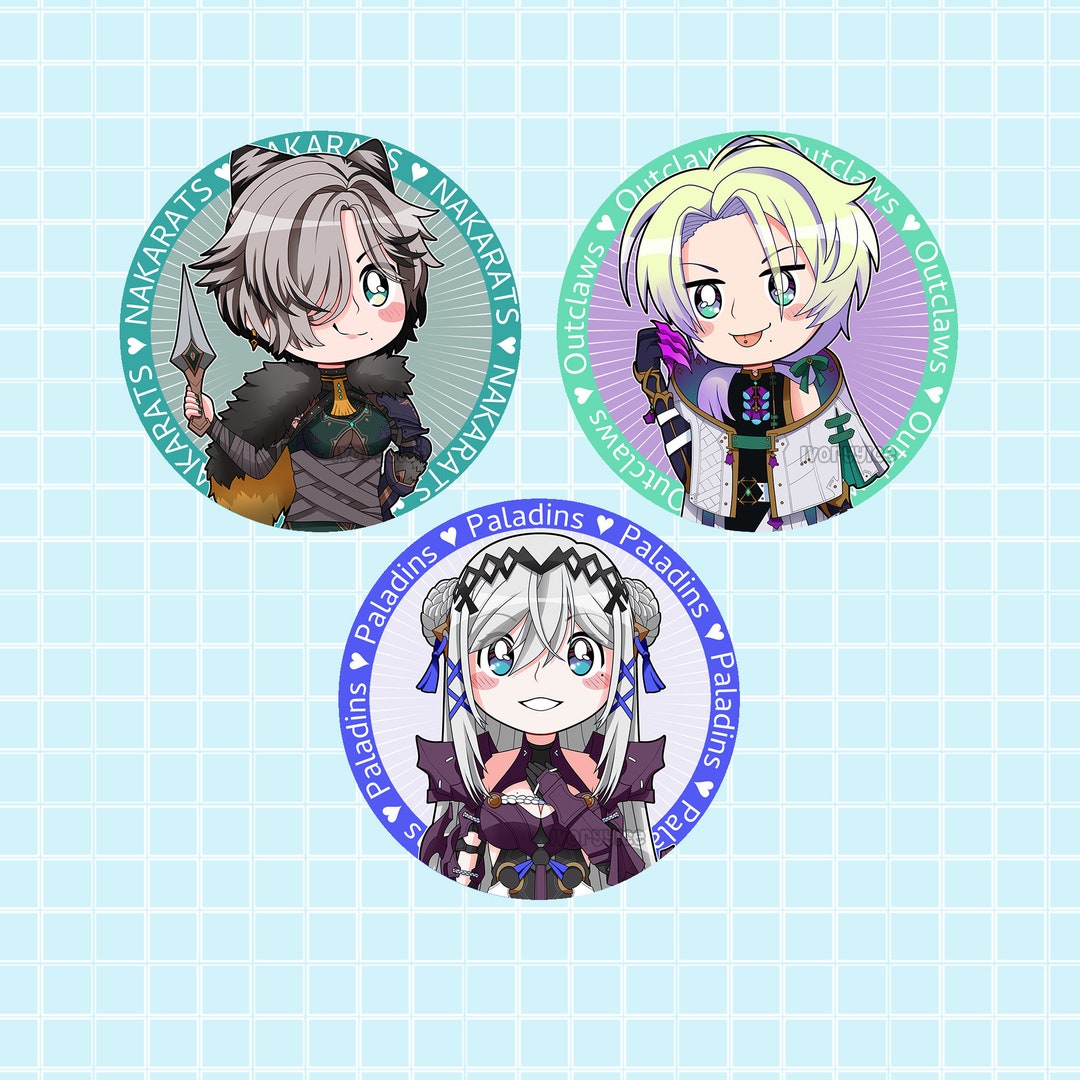 Holographic NIJISANJI EN Buttons 3" (TTT) - Etsy