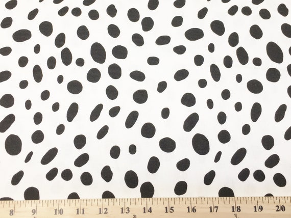 Spotted Fabric by the YARD Black White All Cotton Togo Home - Etsy