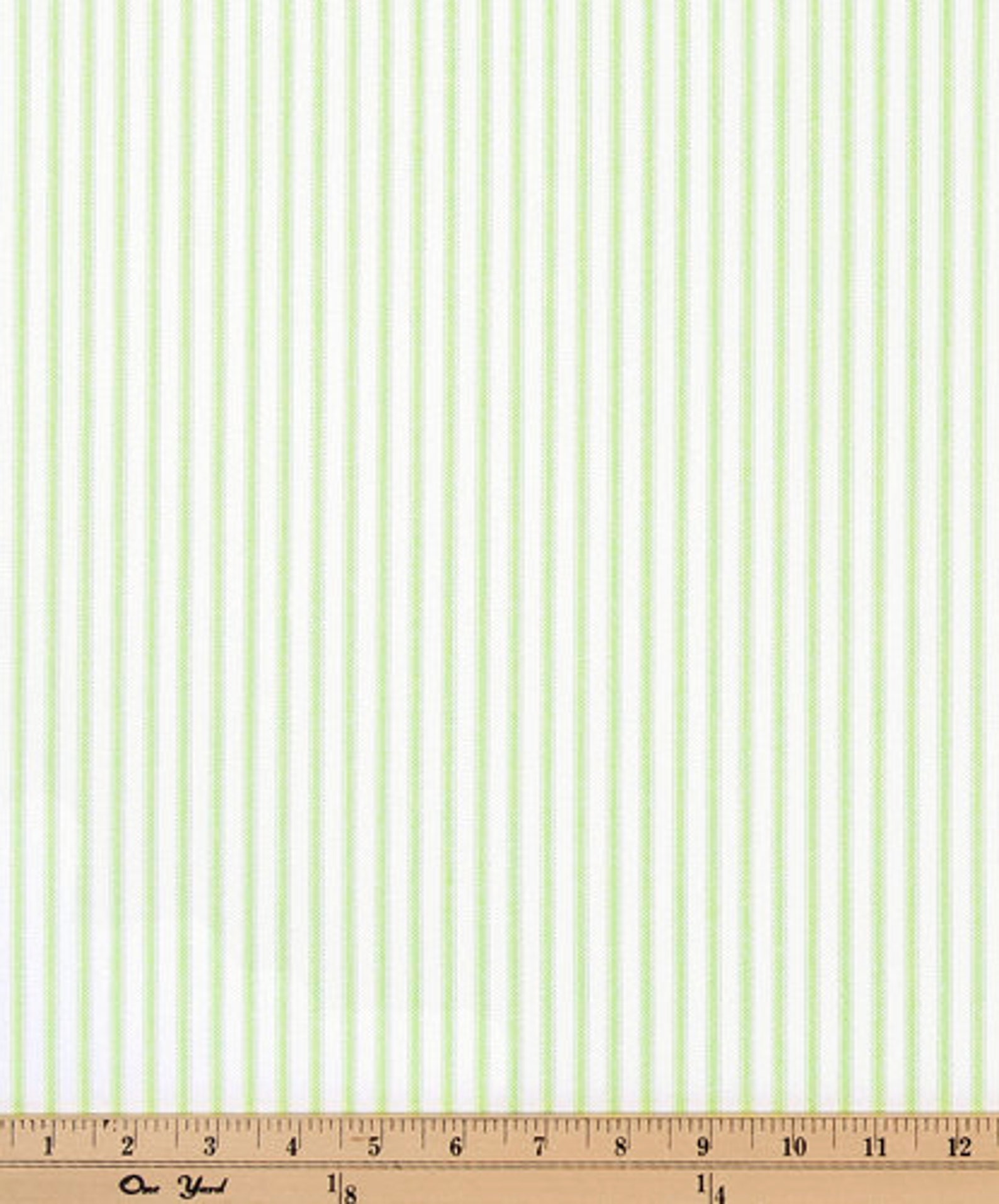 Green Stripe Fabric by the YARD Kiwi Premier Prints Classic on White ...