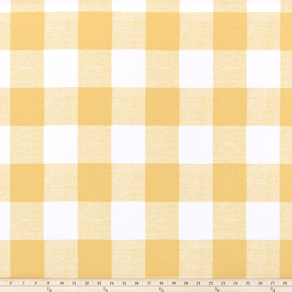 Yellow Plaid Fabric - Etsy