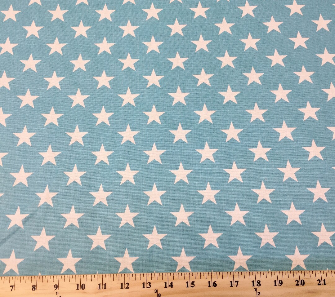 Blue Stars Fabric by the YARD All Cotton Coastal Home Decor Premier ...