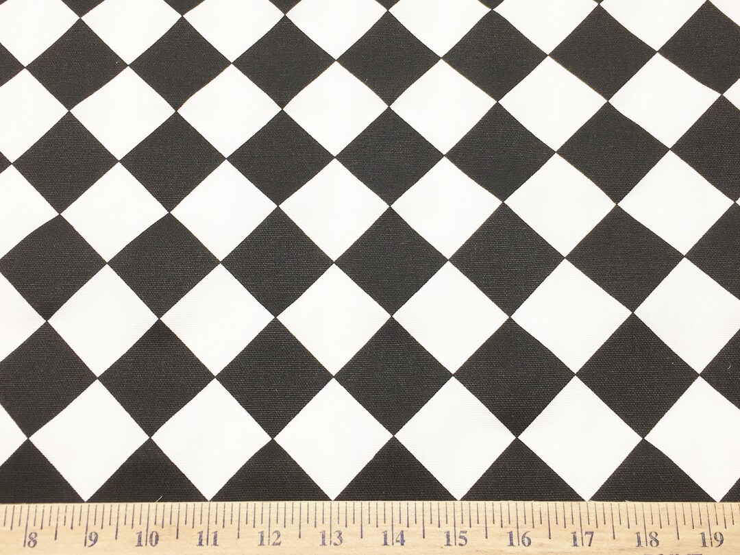 Black White Checkered Fabric All Cotton by the SAMPLE, YARD or BOLT ...