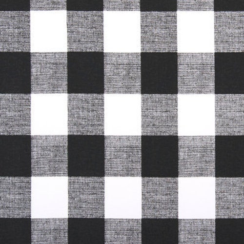 Black & White Buffalo Check Fabric by the Yard Designer Cotton - Etsy