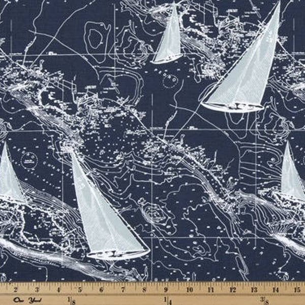 Nautical Fabric by the Yard - Etsy