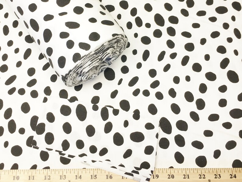 Spotted Fabric by the YARD Black White All Cotton Togo Home - Etsy