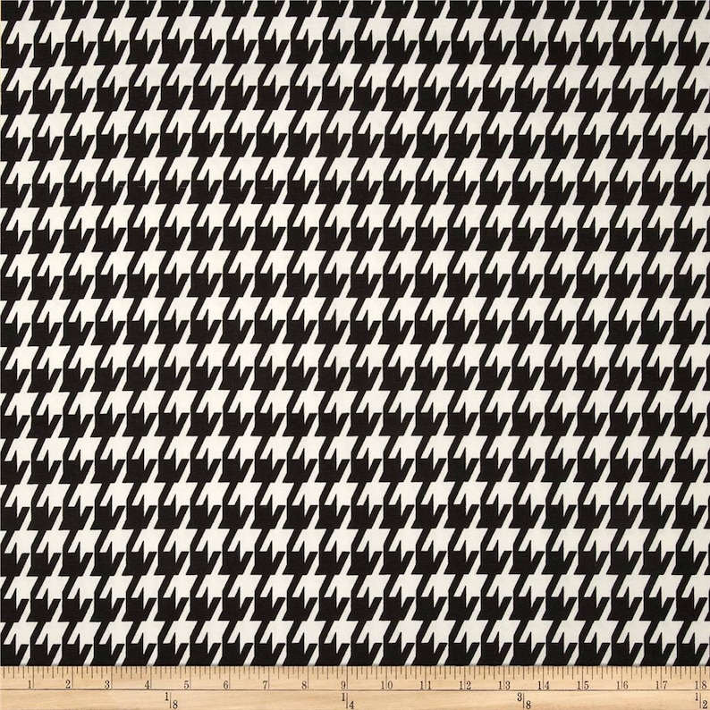 Black Houndstooth Fabric by the YARD BOLT or Sample All | Etsy