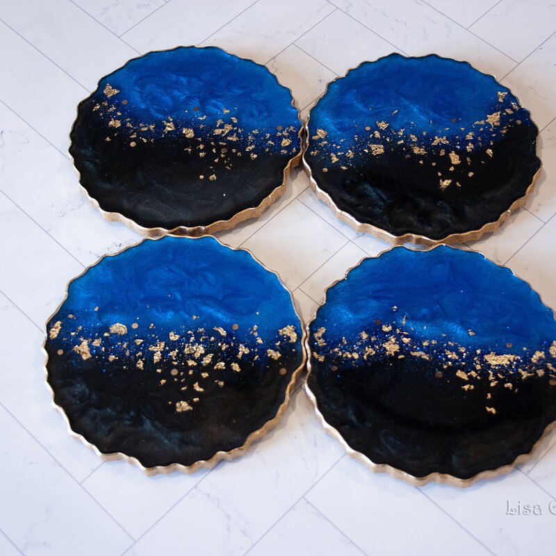 Blue Coasters - Etsy