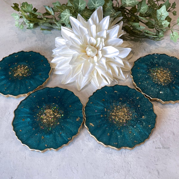 Gold Coasters - Etsy