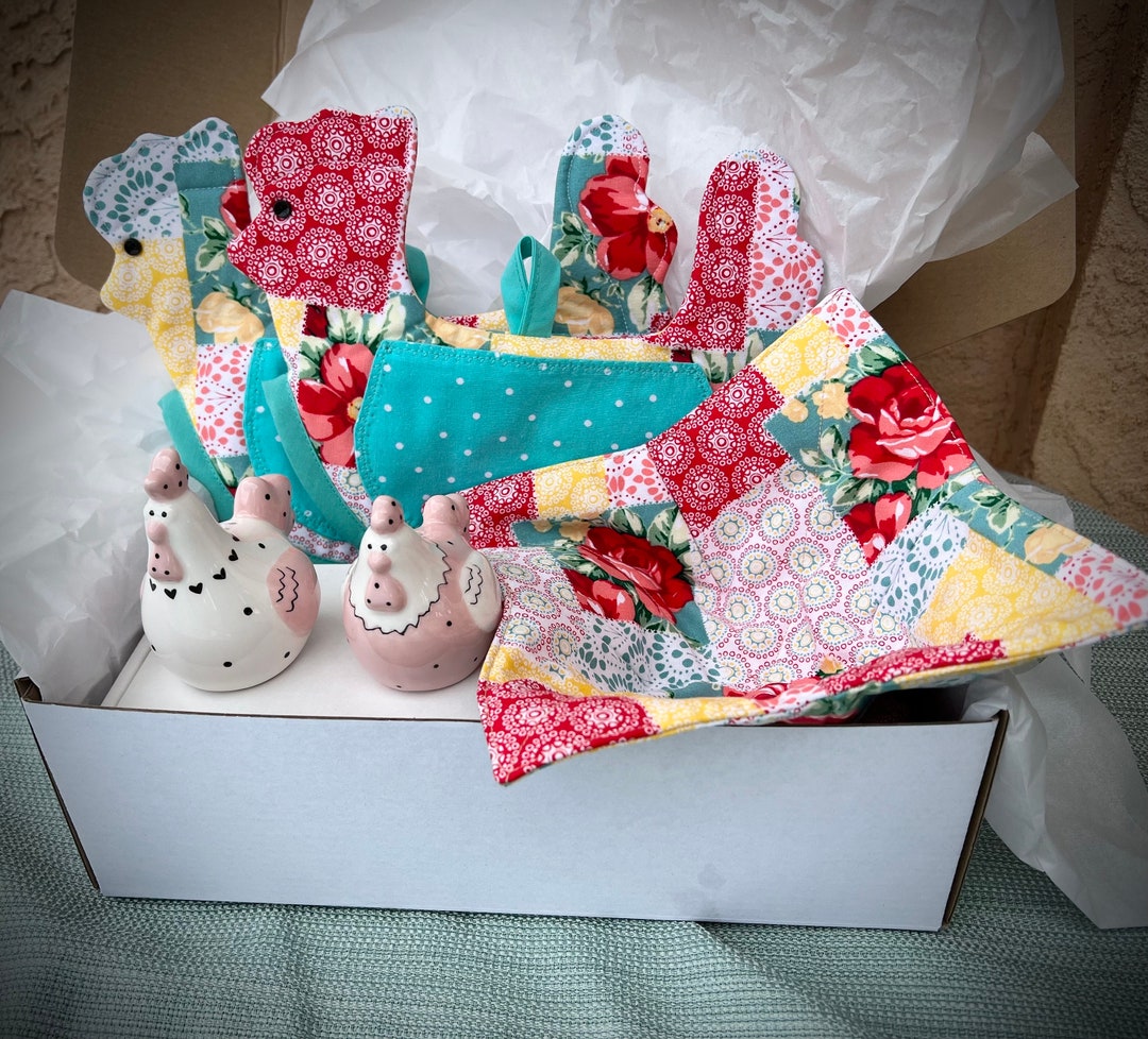 Boxed Gift Set, Housewarming Kitchen Gift Set,ranch Kitchen, Chicken ...