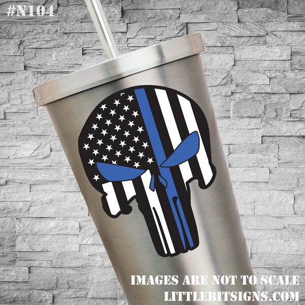 Police Skull Decal - Etsy