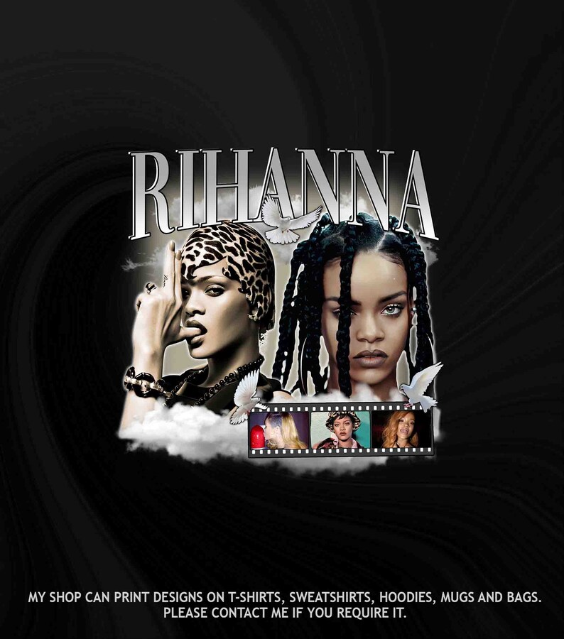 Rihanna Digital, Rihanna Png Digital Download File Sublimation, Svg ...