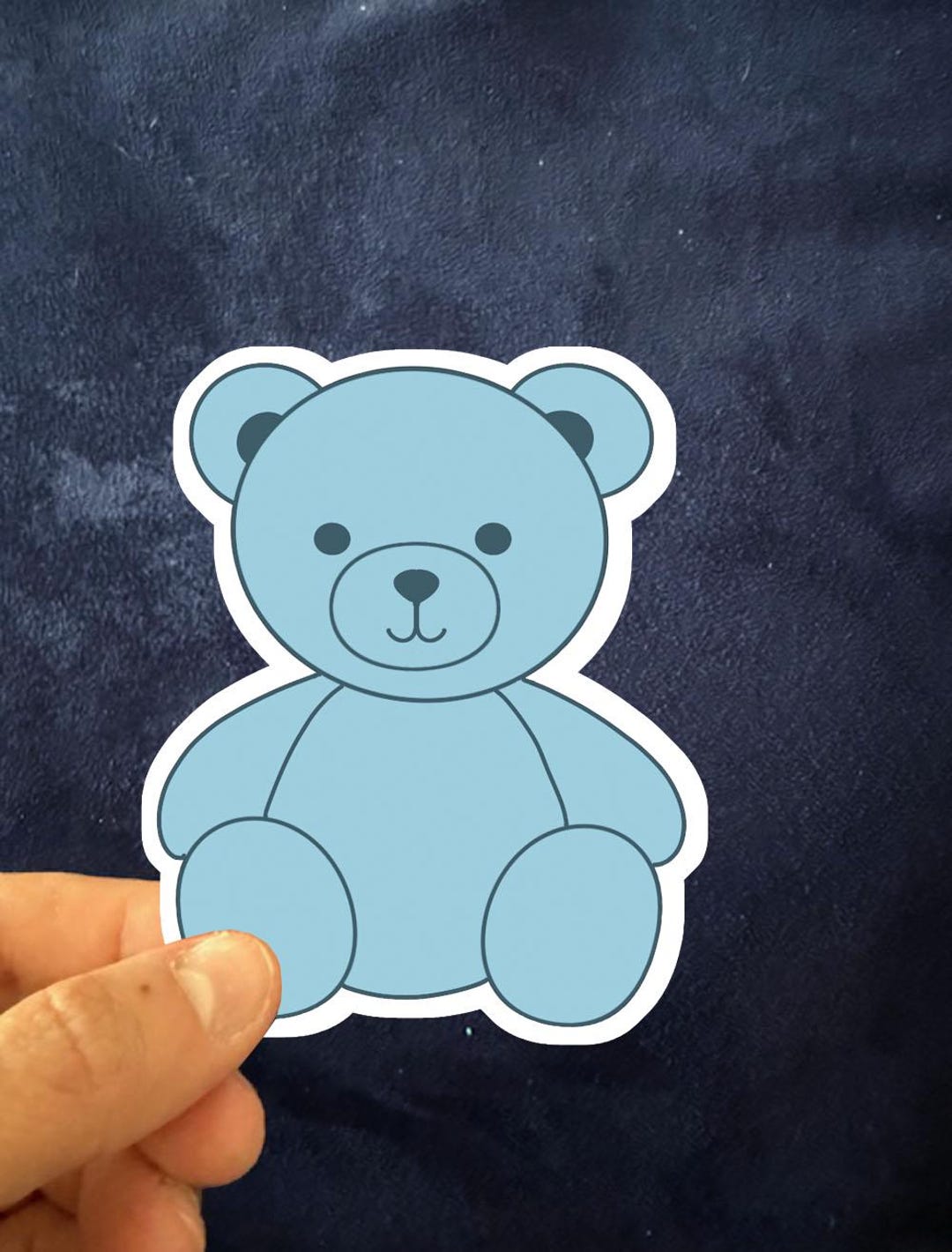 Vinyl Sticker | Blue Bear Sticker | Teddy Bear Sticker | Water Bottle ...