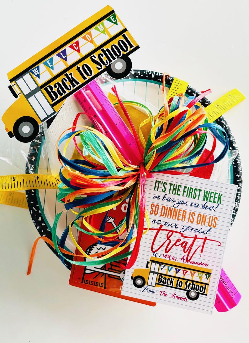 Dinners on Us Treat Tag/first Week of School Gift Tag for Dinner - Etsy