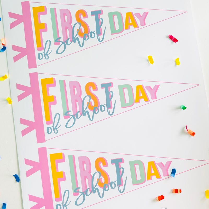 School Pennant - Etsy