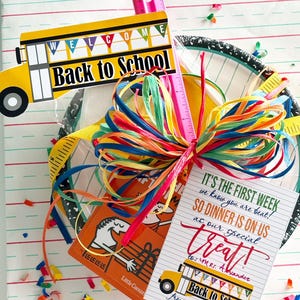 Dinners on Us Treat Tag/first Week of School Gift Tag for Dinner - Etsy