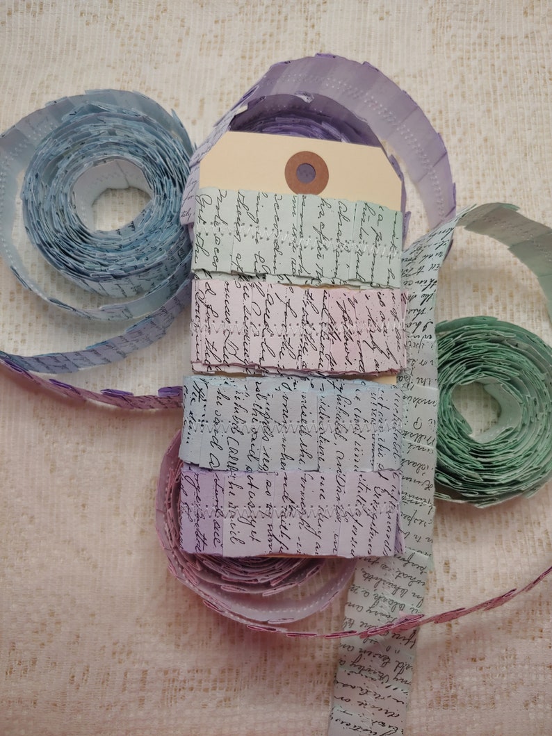 Pastel Script Paper Ruffle Set of 4 Stitched Ruffle Paper - Etsy