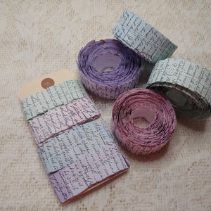 Pastel Script Paper Ruffle, Set of 4, Stitched Ruffle, Paper Decoration ...