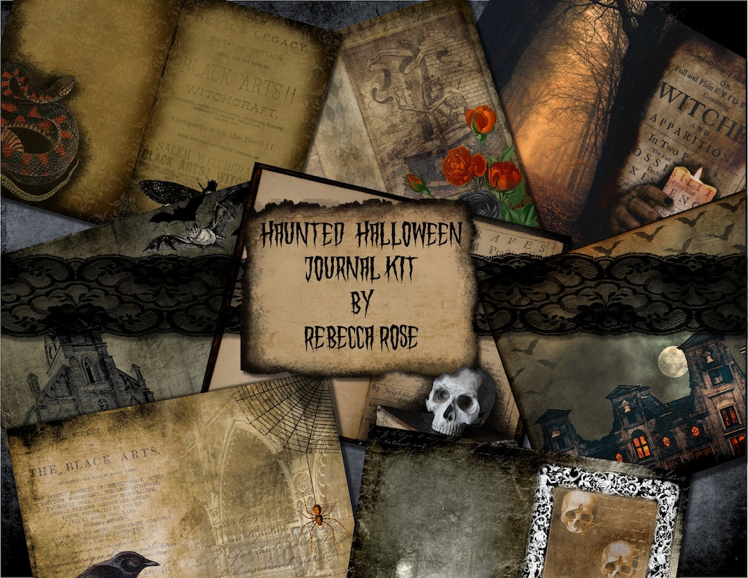 Haunted Halloween Journal Kit, Digital Download, Gothic Victorian ...