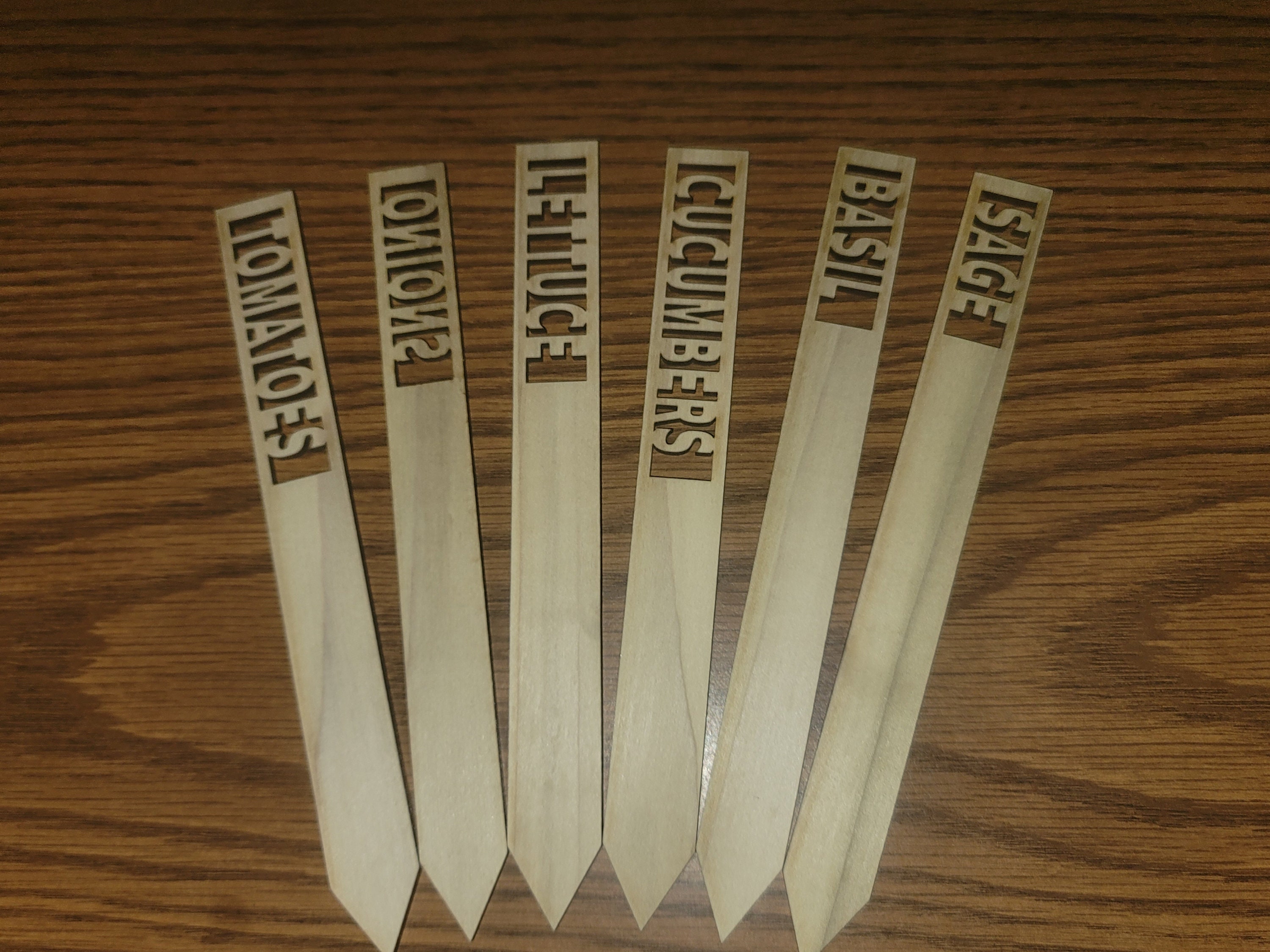 Hardwood Garden Plant Markers - Etsy