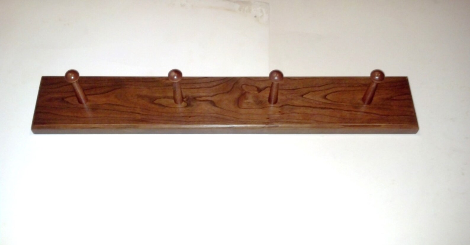 Solid Cherry 4-peg Wall Mount Coat Rack - Etsy