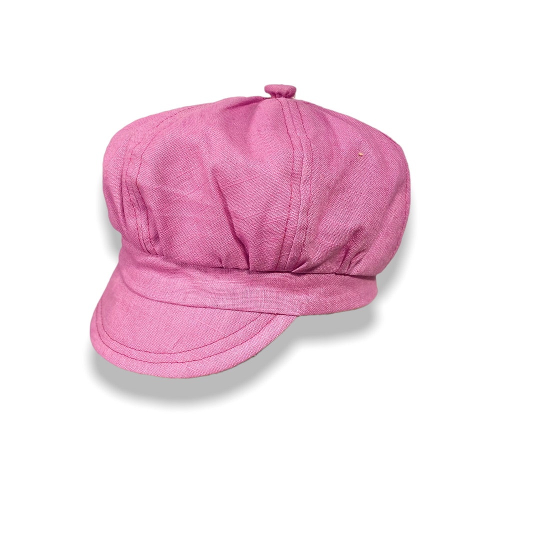 Newsboy Cap Linen Old Pink - Etsy