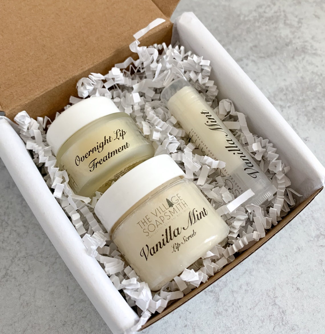 Lip Care Gift Set With Lip Balm, Lip Scrub and Overnight Lip Treatment ...