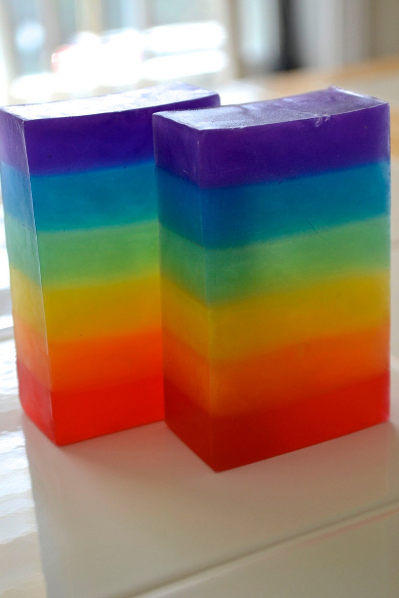 Rainbow Glycerin Soap - Colorful Soap - Soap for Kids - Kids Party ...