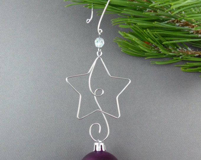 Star Christmas Tree Ornament Hangers - Wire Star Ornament Hooks ...