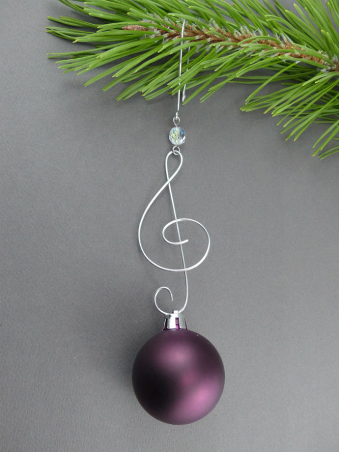 Treble Clef Christmas Tree Ornament Hangers - Wire Christmas Ornament ...