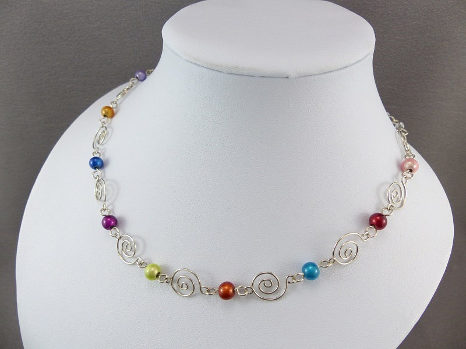 Handmade Wire Swirl Necklace Silver Wire Necklace for Women - Etsy