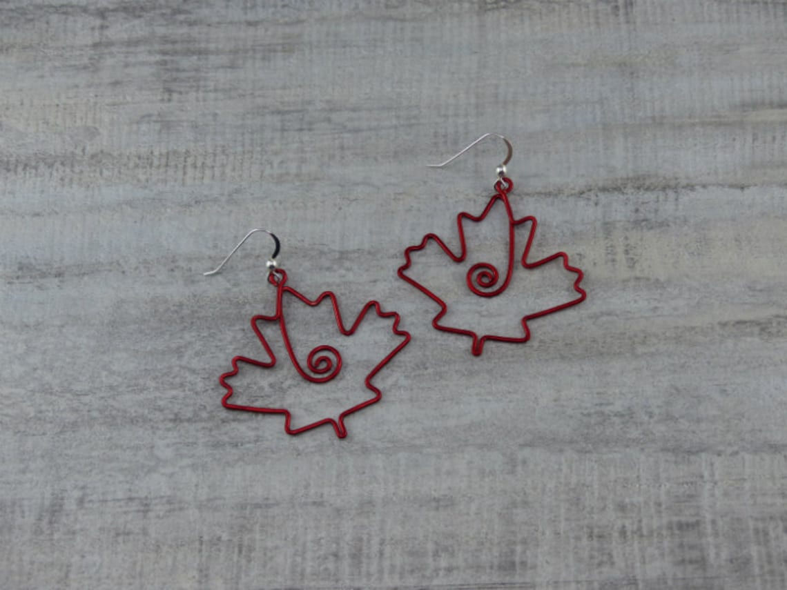 Canadian Maple Leaf Earrings Sterling Silver Earrings - Etsy Canada