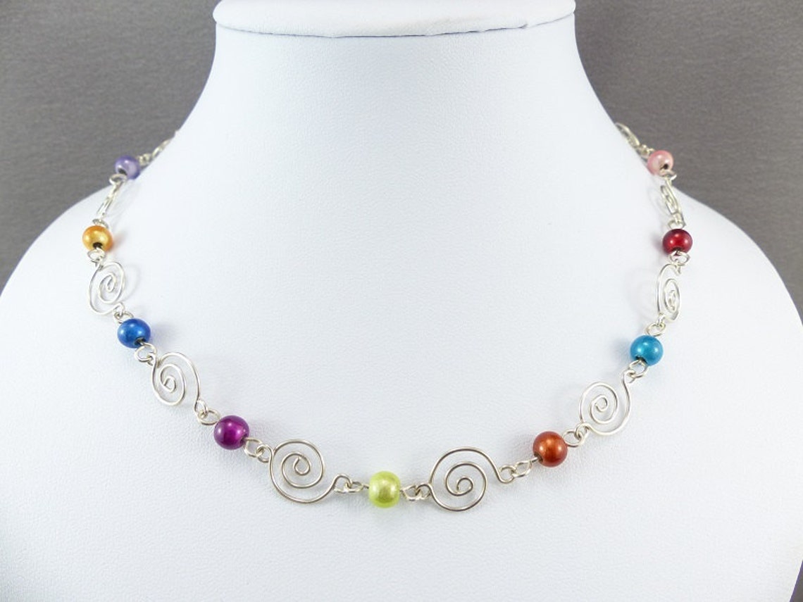 Handmade Wire Swirl Necklace Silver Wire Necklace for Women - Etsy