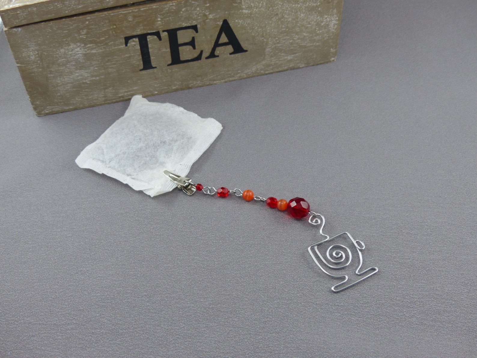 FIVE Tea Bag Steepers Clip for Tea Bags With Silver Tea Cup - Etsy