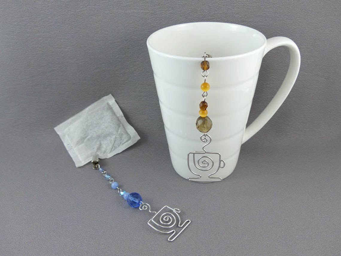 TWO Tea Bag Steepers Clip for Tea Bags With Silver Tea Cup - Etsy Canada