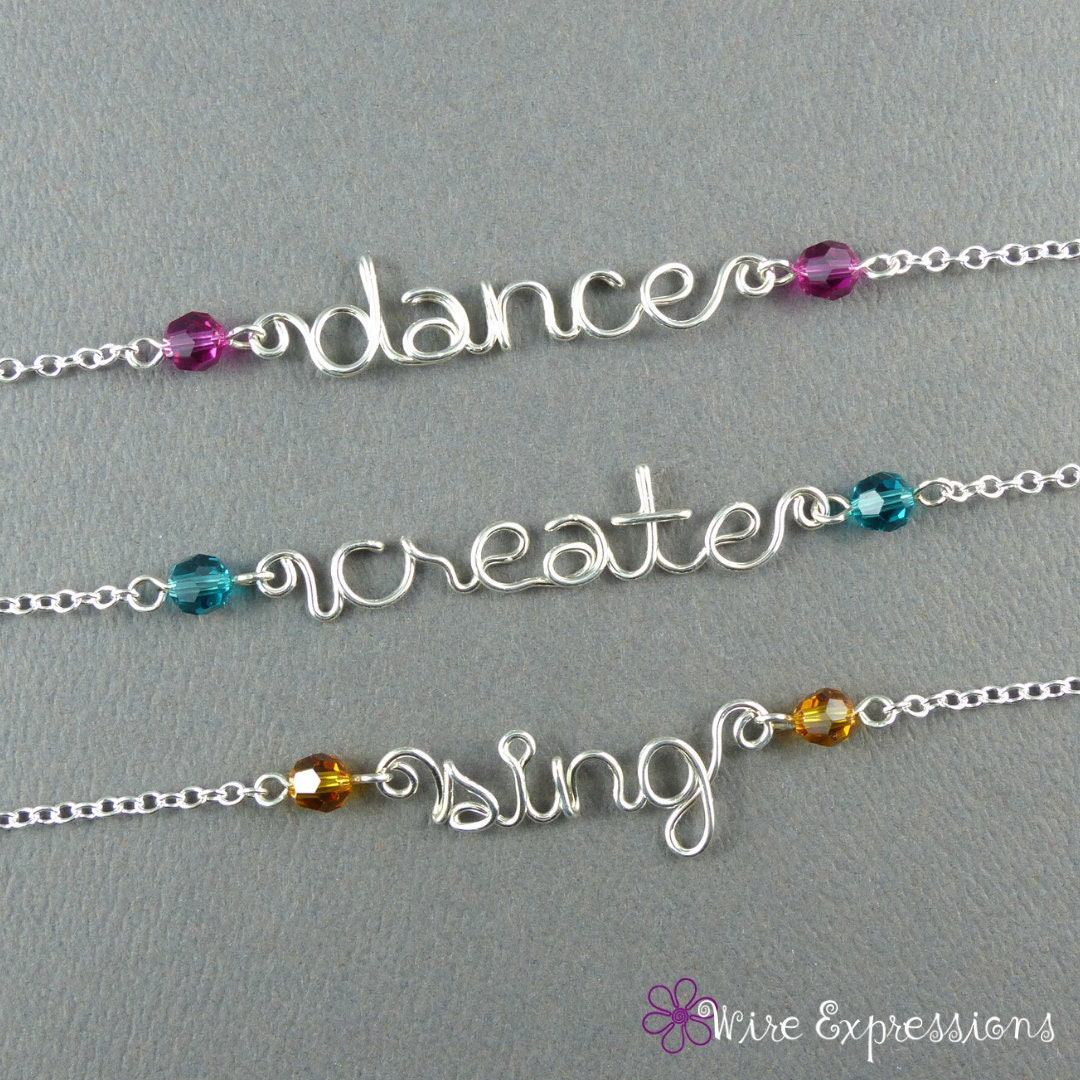 INSTOCK SALE! Sterling Silver DANCE Necklace Sterling Silver Name Bar ...