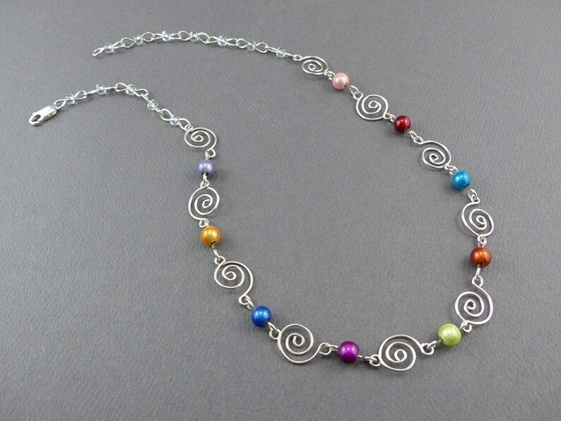 Handmade Wire Swirl Necklace Silver Wire Necklace for Women - Etsy