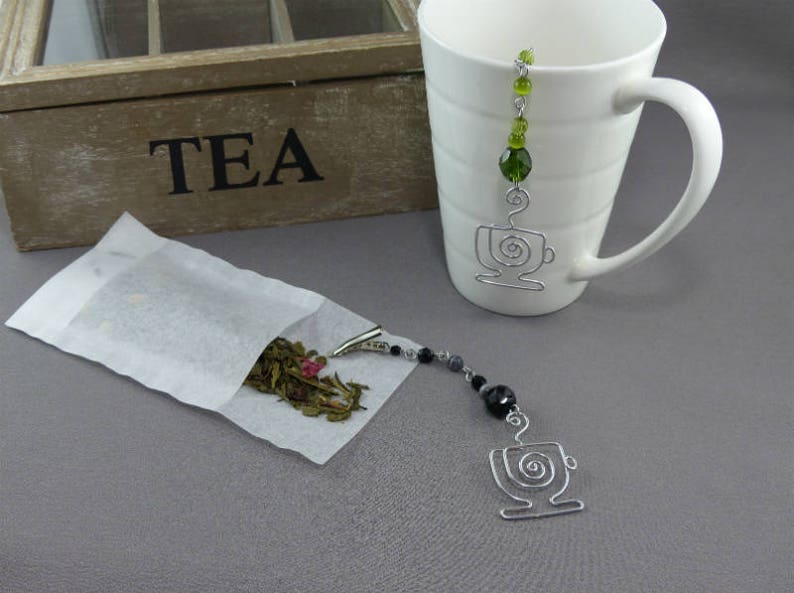 Tea Bag Steeper Tea Bag Clip with Silver Wire Tea Cup and | Etsy