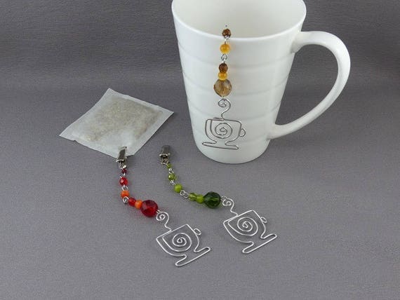 THREE Tea Bag Steepers Tea Bag Holder Clip with silver tea | Etsy