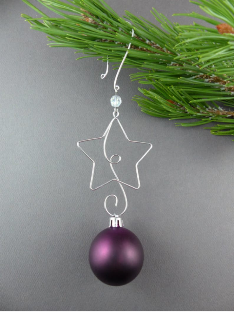 Star Christmas Tree Ornament Hangers - Wire Star Ornament Hooks ...