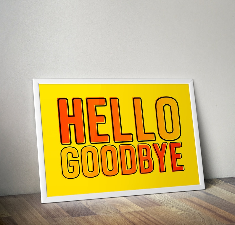 The Beatles 'hello, Goodbye' Limited Edition A2 Giclee Print - Etsy
