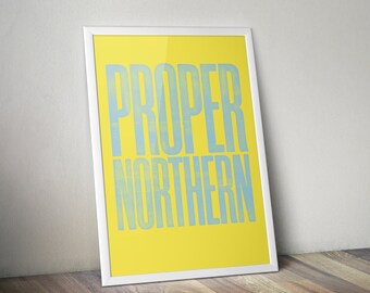 Proper Northern Letterpress Style Giclee Print - Etsy