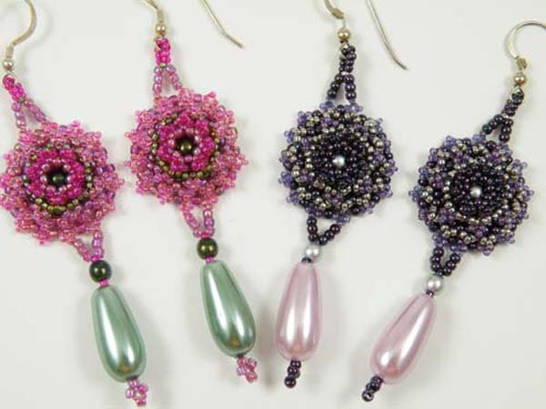 Beading Tutorial - Romantic Rosette Earrings - Etsy