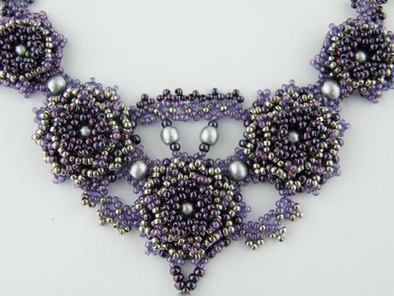 Beading Tutorial Romantic Rosette Necklace - Etsy