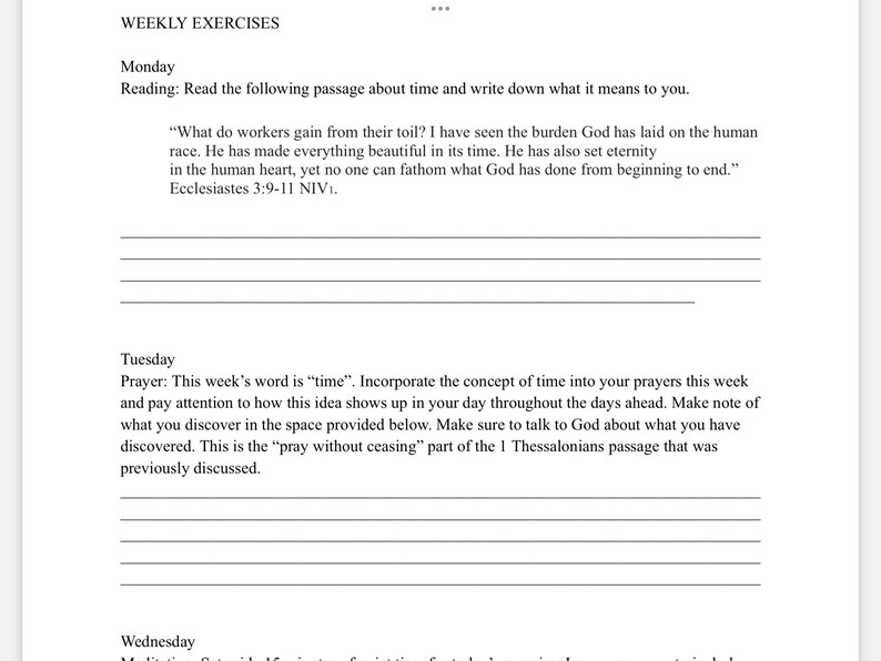 Rethinking Time Weekly Worksheet Series - Etsy