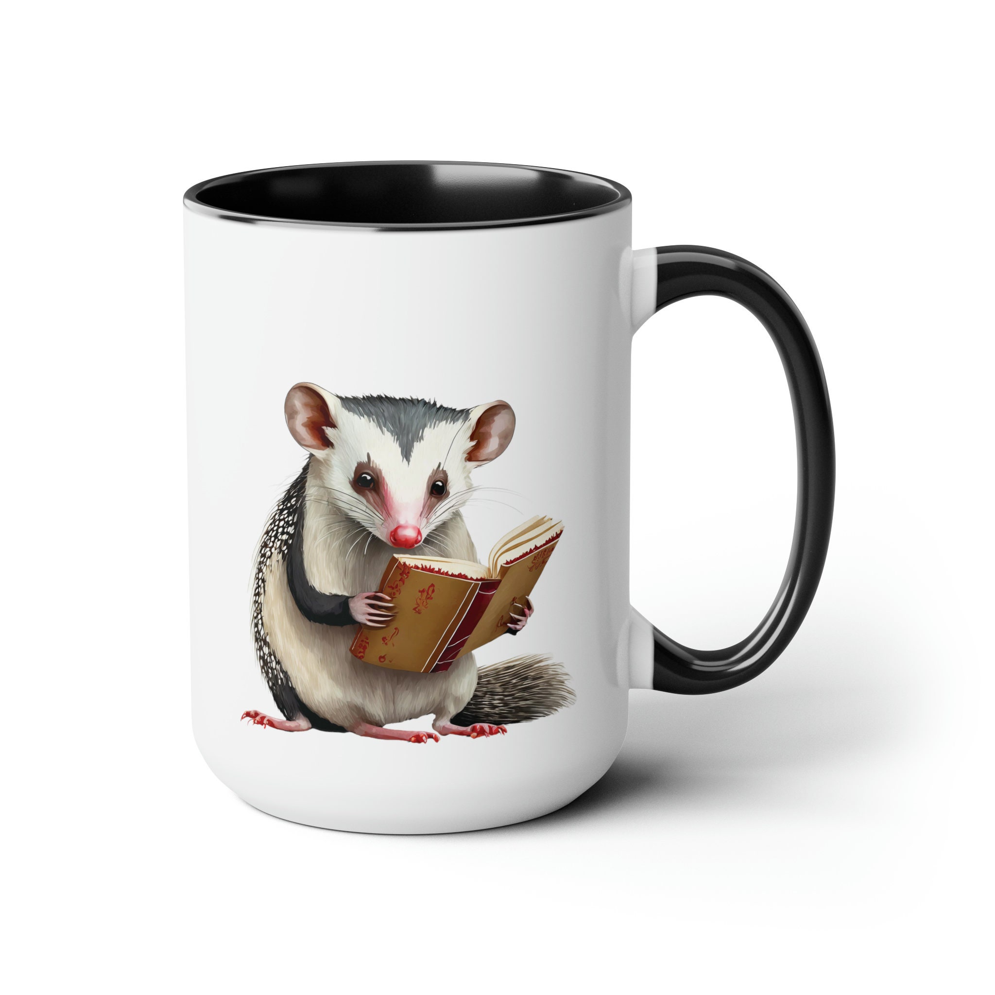 Opossums Reading Two-tone Coffee Mug, 15oz - Etsy