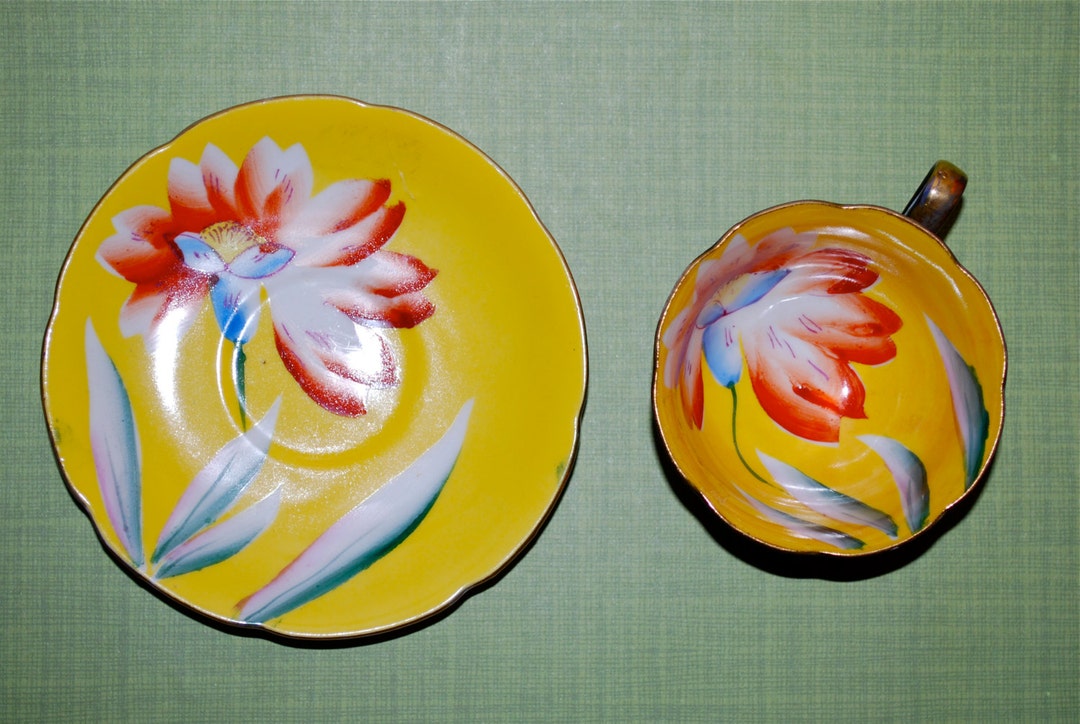 Beautiful Japanese Trimont China Cup and Saucer - Etsy