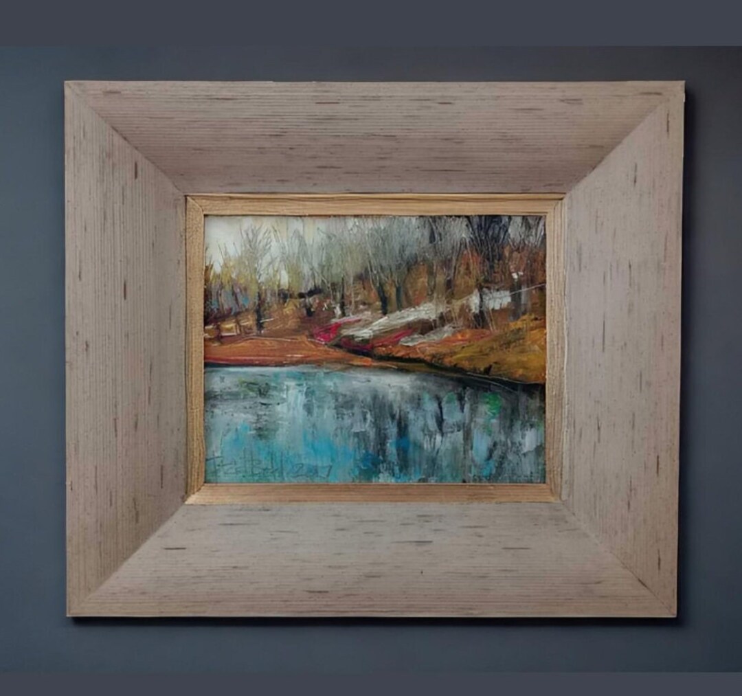 Original Oil Painting - River's Edge at Trautmans by Bradley Bohl 2017 ...