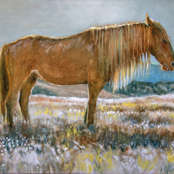 Wild Mustangs Painting - Etsy